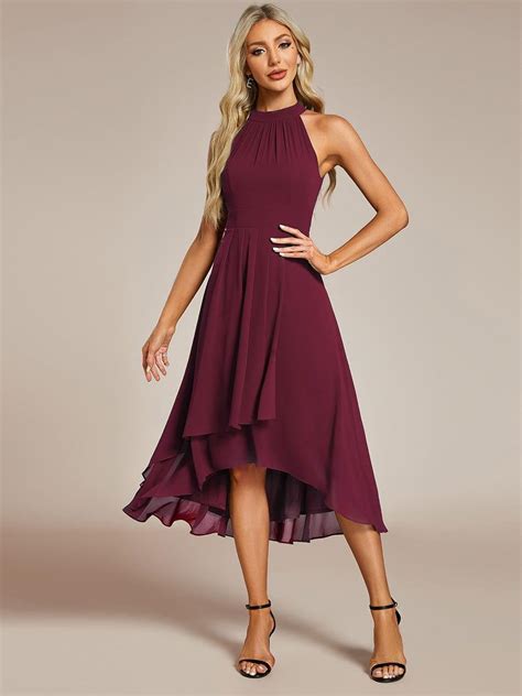 Elegant Summer Wedding Guest Dresses With Summer Halter Neck Styles