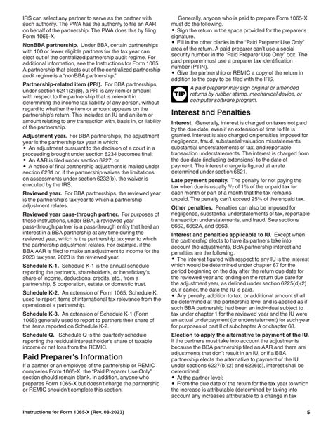 Download Instructions For Irs Form 1065 X Amended Return Or