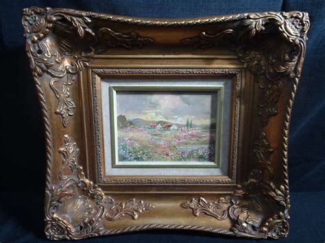 Other Antiques And Collectables Stunning Oil On Board Farm Sceen By