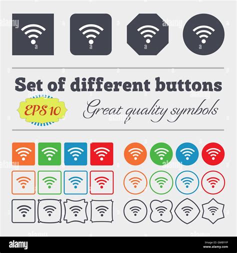 Wifi Sign Wi Fi Symbol Wireless Network Icon Zone Big Set Of Colorful Diverse High Quality