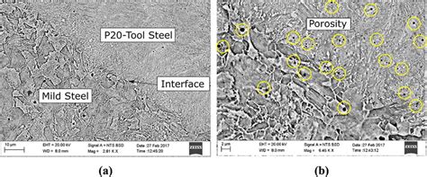 Microstructure Of A Bimetallic Structure At The Interface A B At