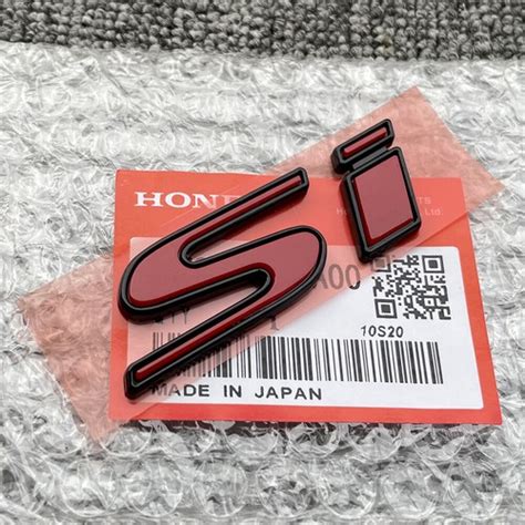 2016 2025 Honda Civic Trunk Rear Jdm Badge Black Red Si Emblem For