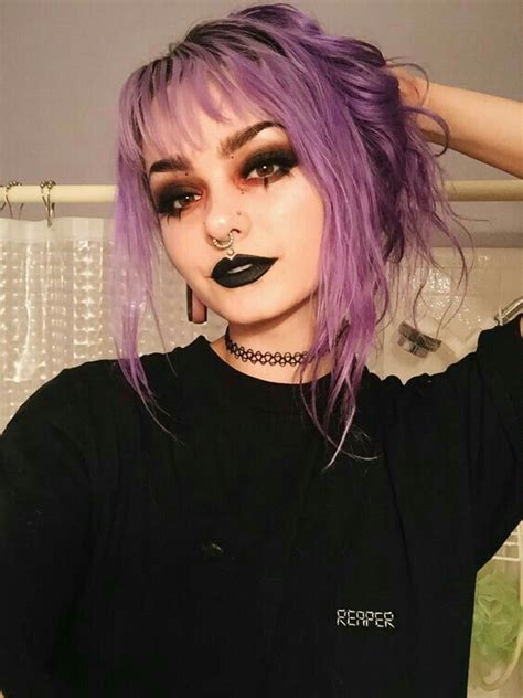 Alternative Purple Hair Curling Iron Hairstyles Scene Hair Hair Makeup
