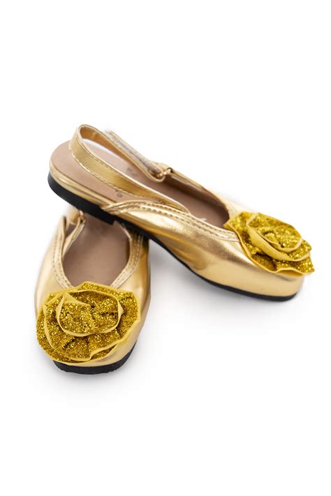 Gold Sparkle Princess Shoes 87022