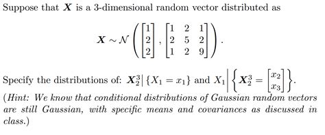 Solved Suppose That X Is A Dimensional Random Vector Chegg
