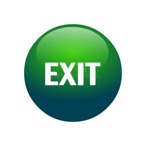 Exit Button Stock Vector Illustration Of Leaving Away
