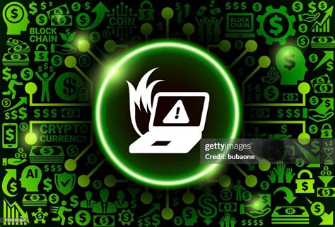 Computer Overheating Icon On Money And Cryptocurrency Background High