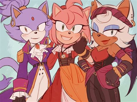 Amy Rouge Blaze Fanart Amy And Rouge Fanart