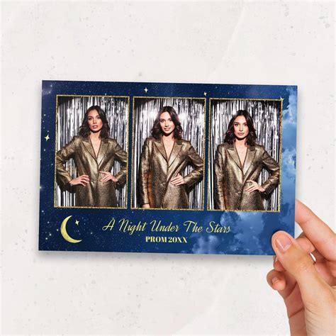Photo Booth Template A Night Under The Stars Navy Blue Prom Night