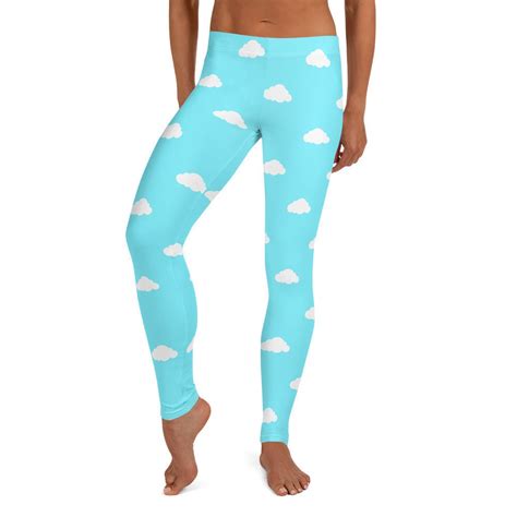 Pastel Kawaii Aesthetic Clouds Leggings Etsy
