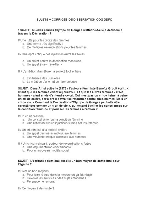 Analyse Linéaire Préambule Olympe De Gouges Ll1 Ddfc Préambule Introduction Olympe De