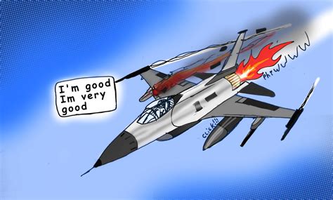Fighter Jet Comic My First Time Trying Digital Art R Gimp