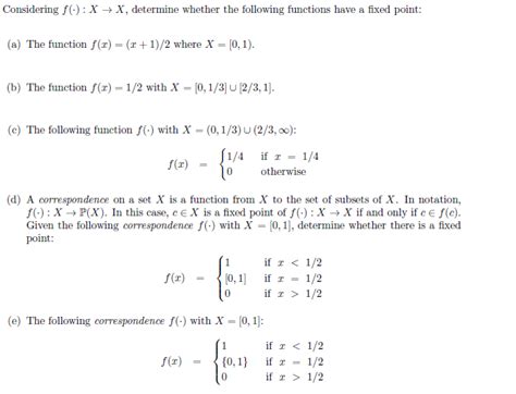 solved considering f x x determine whether the following