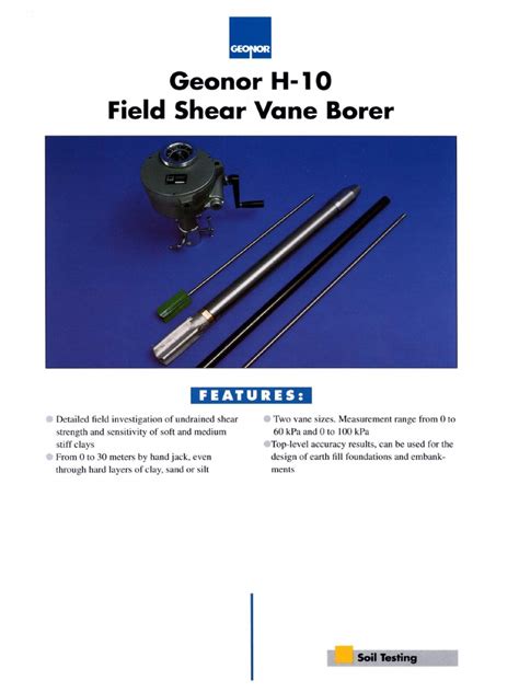 Geonor H 10 Vane Borer Brochure Pdf Pdf
