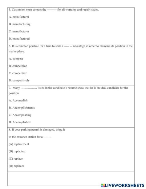 Toeic Reading … Free Interactive Worksheets 7640180
