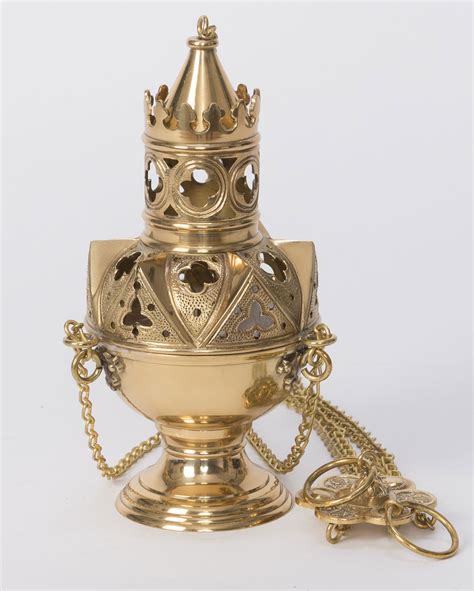 Censer Three Chain Brass H 245