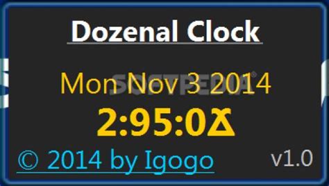 Dozenal Clock Download Softpedia