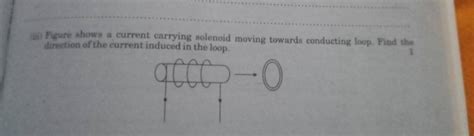 iii figure shows a current carrying solenoid moving towards conducting