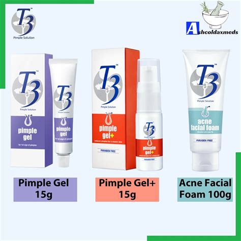 T3 Pimple Gel 15gpimple Gel 15gacne Facial Foam 100gacne Care