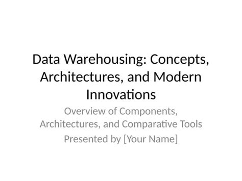 Datawarehousepresentation15slidespptx