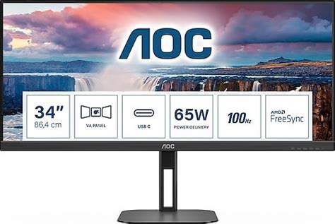 AOC U34V5C/BK 34" 1ms WQHD FreeSync Pivot Monitör Fiyatları ...