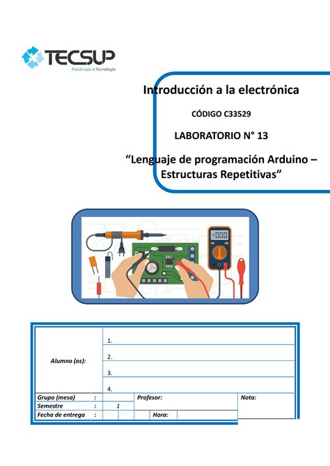 Lab 13 Lenguaje De Programacion Arduino Estructuras Repetitivas 2023 1 Recuperado Studocu