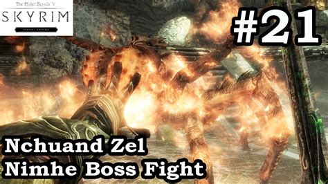 Skyrim Se Nchuand Zel Excavation Site Nimhe Spider Boss Fight