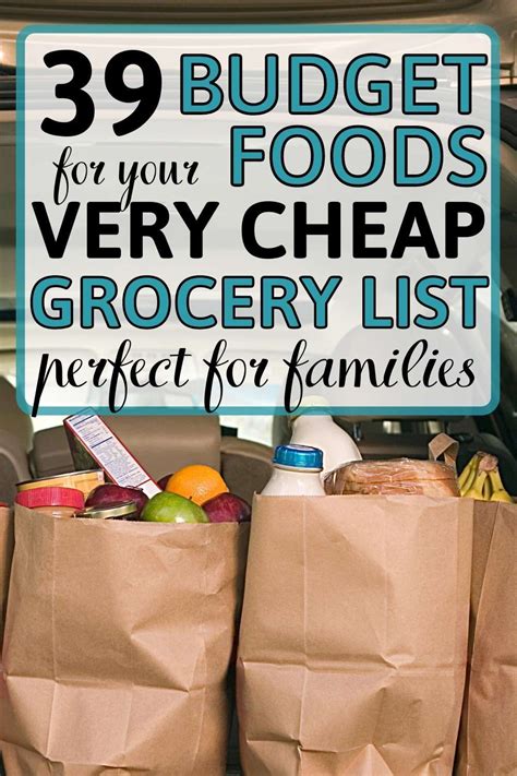 Budget Grocery List The Best Cheapest Foods For Tight Budgets Artofit