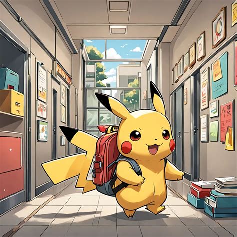 Pikachu Va A La Escuela