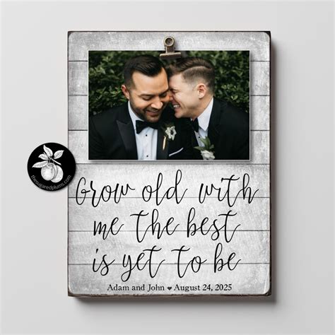 Personalized Picture Frame For Gay Couple Unique Wedding T
