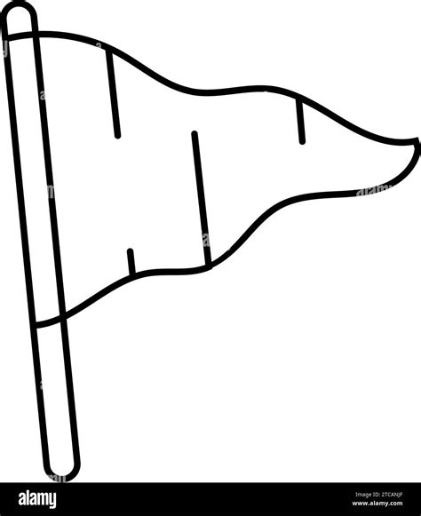 Red Flag Alert Line Icon Vector Illustration Stock Vector Image And Art Alamy