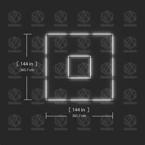 Square Within Square Lights 12 X 12 3 7m X 3 7m Hexagara