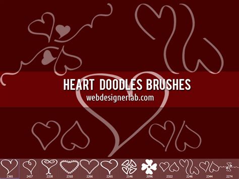 Heart Doodles Brushes By Xara24 On Deviantart