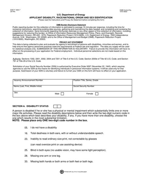 Form Doe F16007 Fill Out Sign Online And Download Printable Pdf