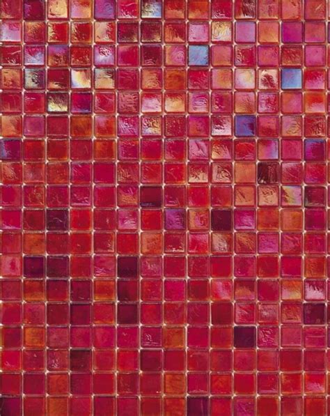 Red Glass Mosaic Tile