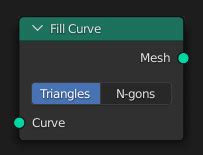 Fill Curve Node Blender Manual
