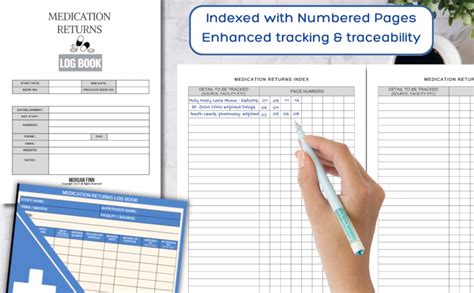 Medication Returns Log Book Jumbo 150 Page Returned Drugs Book For