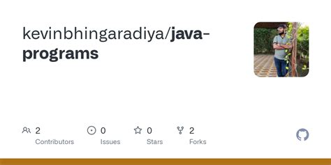 GitHub Kevinbhingaradiya Java Programs