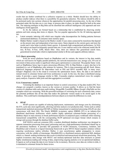 Growth Of Relational Model Interdependence And Complementary To Big