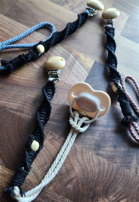 Pacifierdummy Macramé Clip Etsy