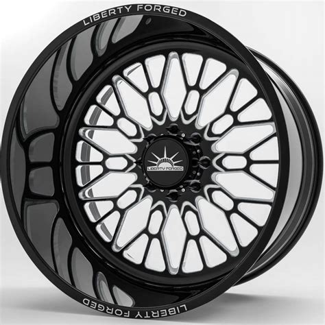 Liberty Forged Lbty15 Super Single 28x14 76mm Gloss Black With Milled