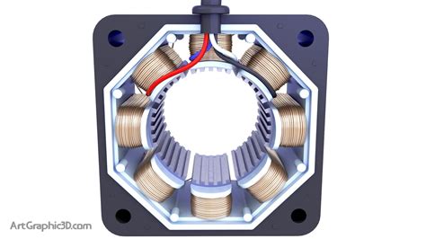 Stepper Motor Diagram 3d Model Download