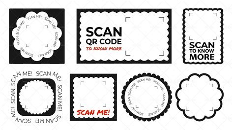 Abstract Scallop Qr Code Frames Graphics Motion Array