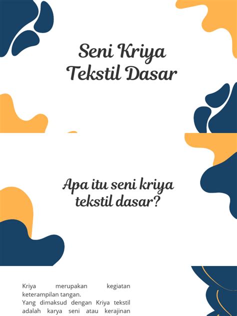 Seni Kriya Tekstil Dasar Batik Tenun Makrame Pdf Gaya Hidup
