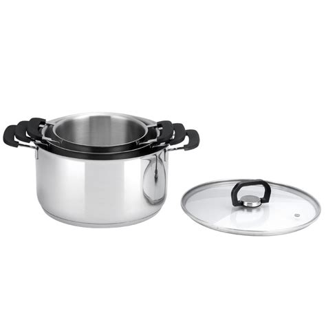 3 Ply Stackable Thick Base Induction Kitchen Utensils Kitchenware Cooking Pot Casseroles 304