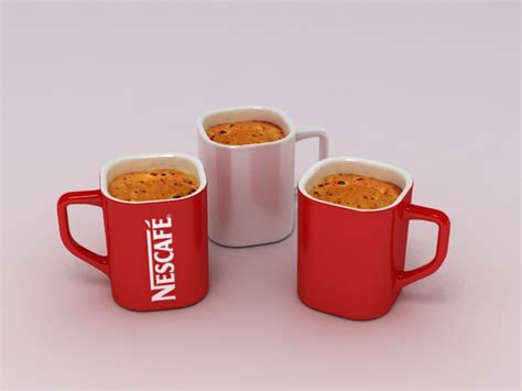 3d Model Of Nescaf Coffee Cup