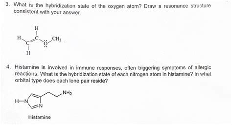 Solved What Is The Hybridization State Of The Oxygen Atom