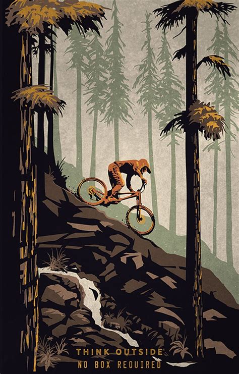 Impresión Artística De Bicicleta Arte De Bicicleta De Montaña Arte De Ciclismo Póster Retro
