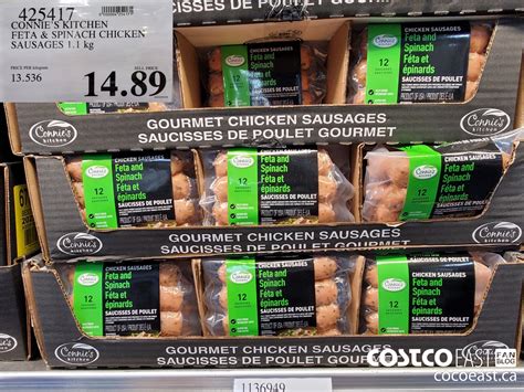 125417 Connie S Kitchen Feta Spinach Chicken Sausages 1 1 Kg 14 89