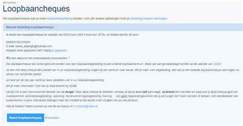 Vdab Loopbaancheques Aanvragen En Bestellen